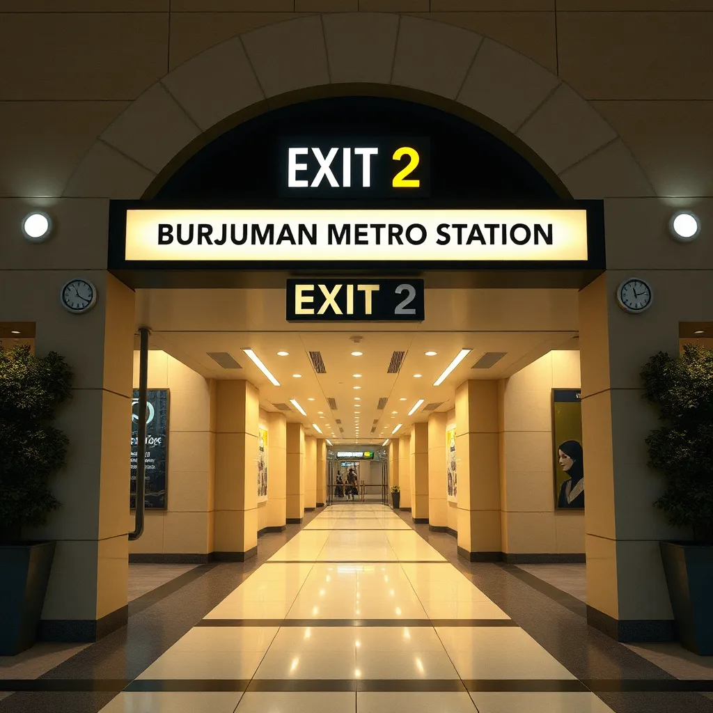 Exploring Burjuman Metro Station Exit 2 in Dubai